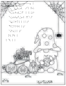Halloween Gnome Coloring Pages {FREE, Printable} | Fairy Garden DIY