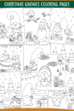 Christmas Themed Gnome Coloring Pages {Free Printable} | Fairy Garden DIY