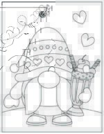 Valentine's Day Gnome Coloring Pages {FREE, Printable} | Fairy Garden DIY