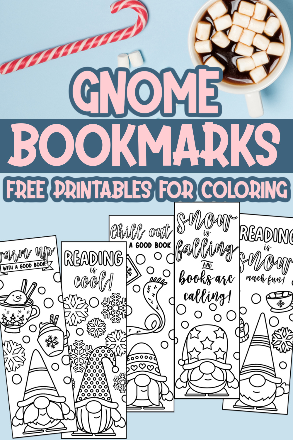 Winter-Themed Gnome Bookmarks for Coloring {FREE, Printable} | Fairy ...